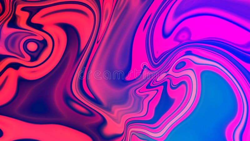 Abstract Animated Colorful Paint Ink Liquid. Stock Illustration ...