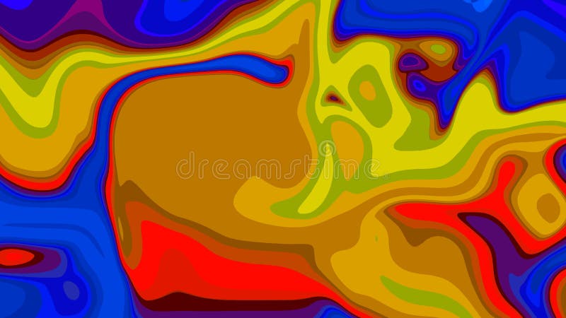 Abstract Animated Colorful Paint Ink Liquid. Stock Illustration ...