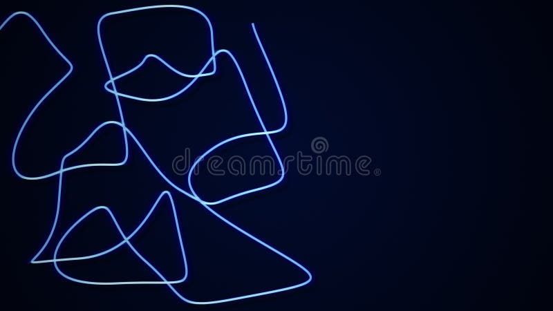 Abstract Animated Continuous Single Neon Line Stock Video - Video of ...