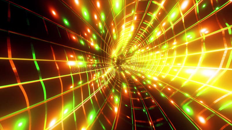 Abstract Animated Dynamic VJ Loop Background of Colorful Futuristic Neon Tunnel Stock Video ...