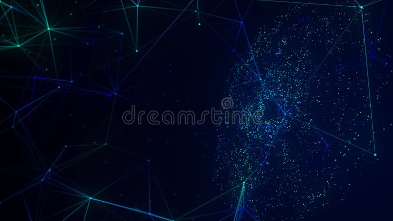 Abstract Animated Futuristic Background. Big Data Visualization ...