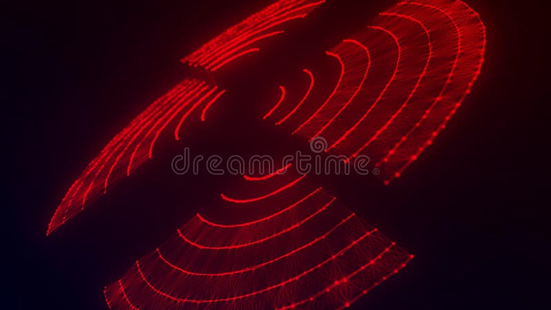 Abstract Animated Futuristic Background Big Data Visualization Network Connection Data