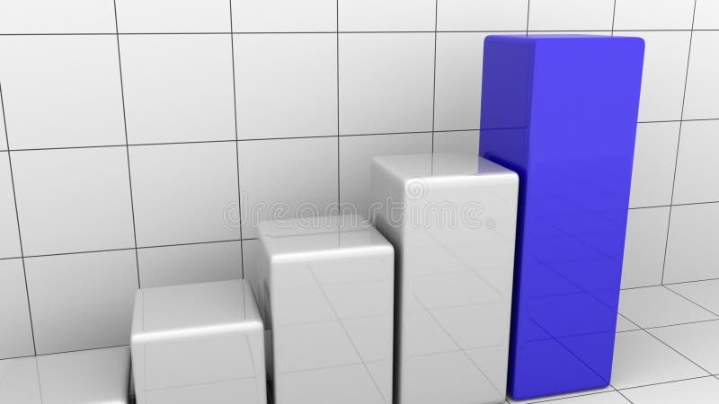 Animated Growing Chart or Grey and Blue Bar Graph Stock Footage - Video ...