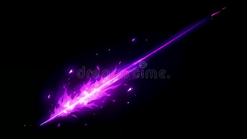 Abstract Animated Illustration of a Glowing Purple Fiery Pattern Moving ...