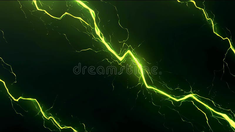 Abstract Animated Illustration of a Lightning Strikes Pattern Moving on ...