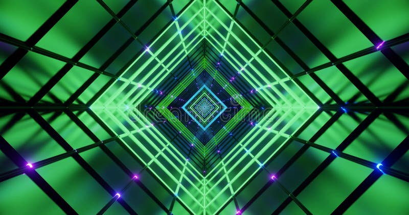 Abstract Animated Illustration Loop of Colorful Neon Light Effect ...
