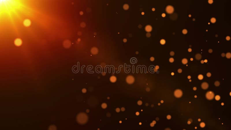 Abstract Animated Illustration of Particles Floating on Blurry ...