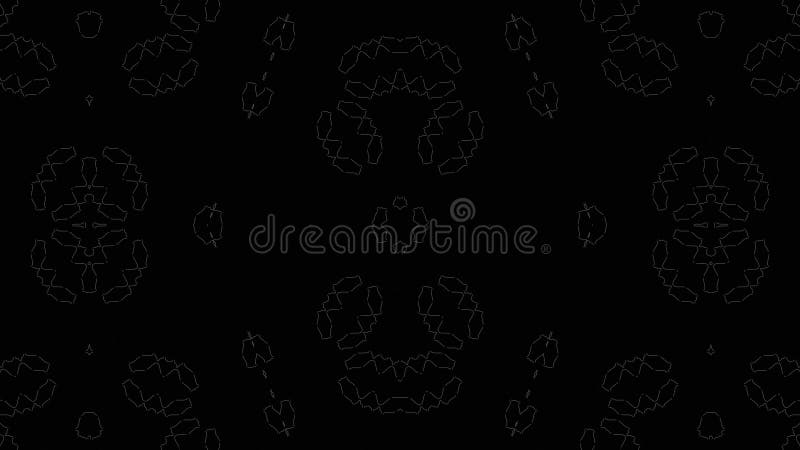 Abstract Animated Illustration Seamless Shapes Pattern on Black ...