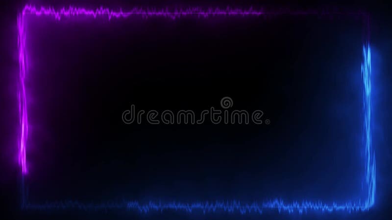 Abstract Animated Light Neon Effect Rectangle Frame Overlay Loop ...
