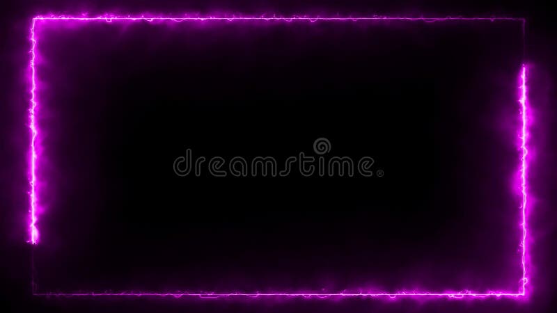 Abstract Animated Light Neon Effect Rectangle Frame Overlay Loop ...