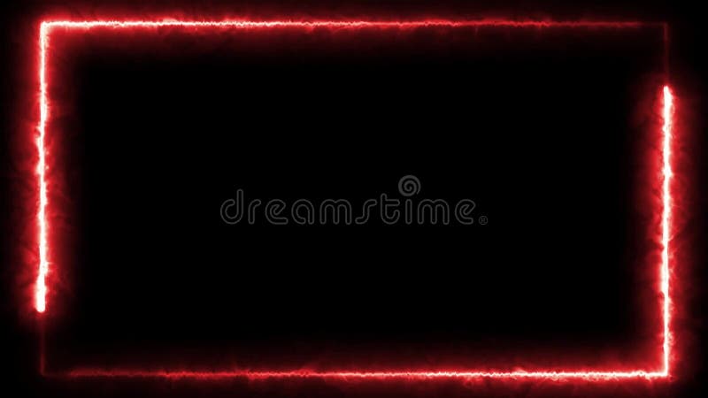 Abstract Animated Light Neon Effect Rectangle Frame Loop Background ...
