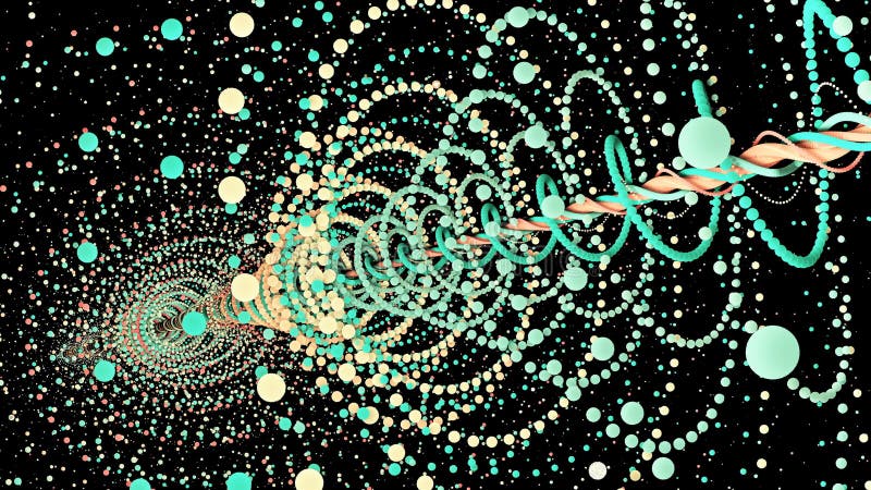 Abstract Animated Video Clip with Rotating Particles Stock Footage ...