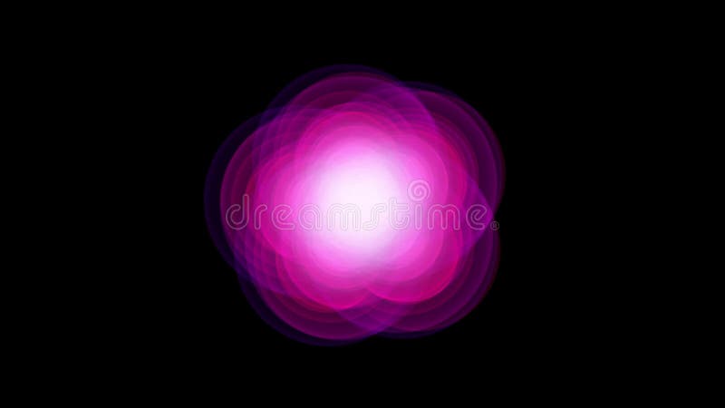 Abstract Animation Background in the Form of a Pink Flower, Shimmering ...