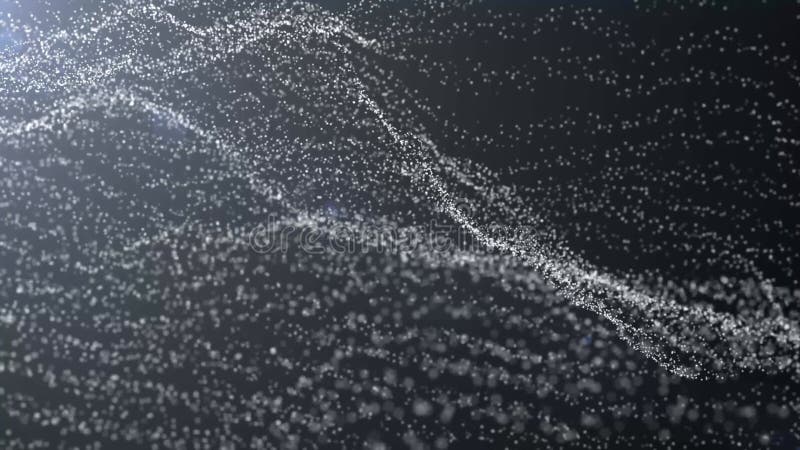 Abstract Animation. Background Lines, Dots. Pattern of Randomly Moving ...