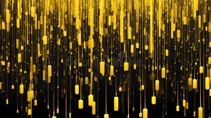 Abstract Animation of Binary Code Cascading Down Like Digital Rain ...