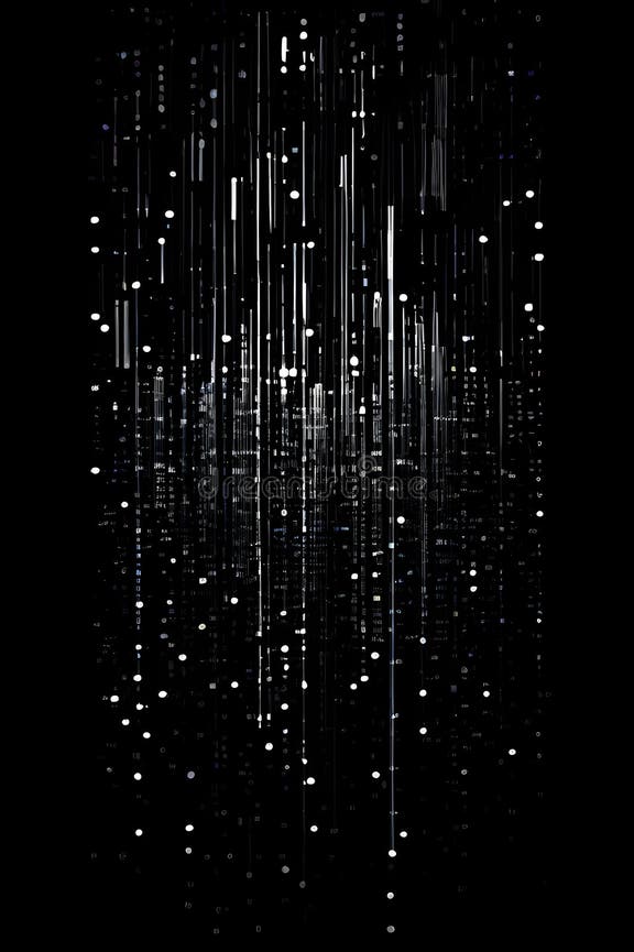 Abstract Animation of Binary Code Cascading Down Like Digital Rain Stock Illustration ...
