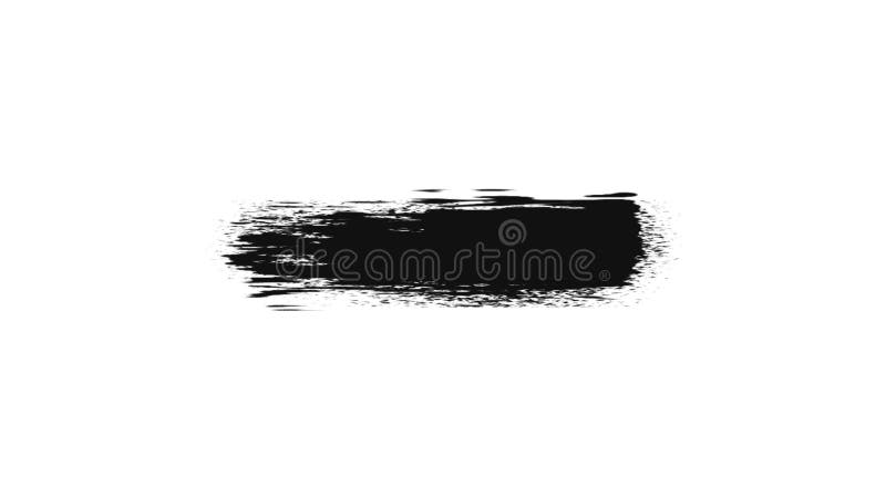 Abstract Animation of Black Stain for Text on Flat White Background ...