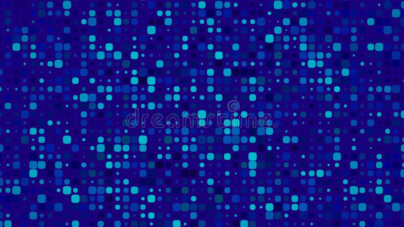 Abstract Animation Blinking Flickering Cyan and Blue Pixels Wall ...