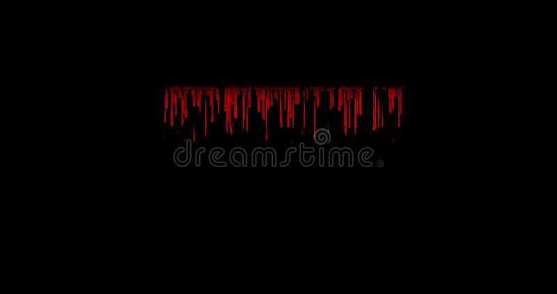 Abstract Animation of Blood Flowing Drops on a Black Background. Stock ...