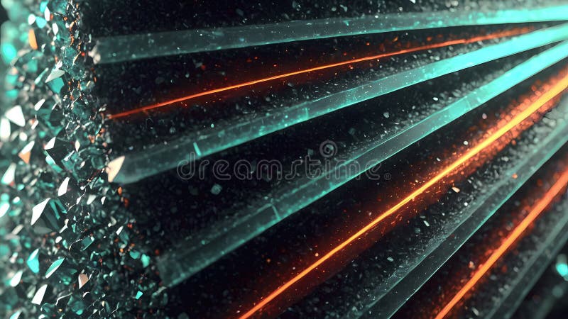 Abstract Animation Clock Mechanism Transforming into Crystals and ...