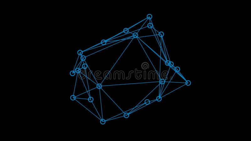 Abstract Animation of Connected Waving Dots. Design Element for User ...