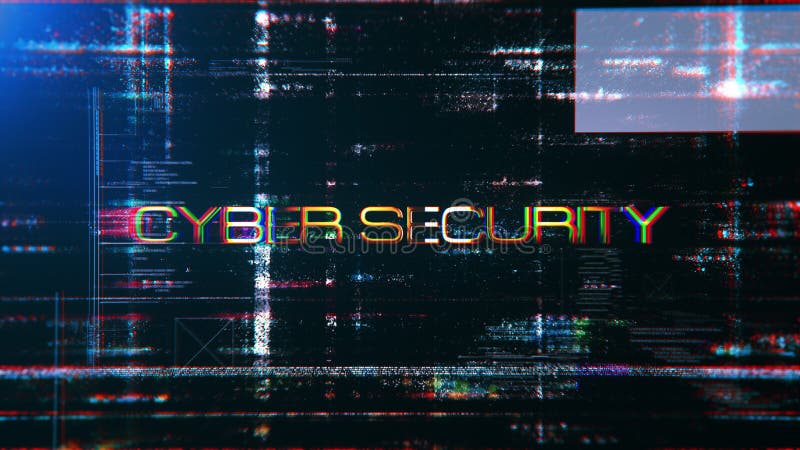 Abstract Animation of Cyber Security Glitch Text Effect Animation Stock ...