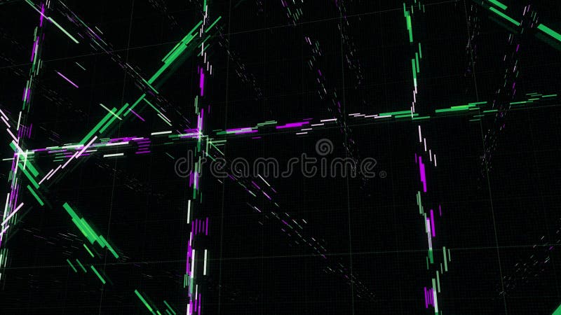 Abstract Animation of 3D Cyberspace Matrix with Strokes. Animation ...
