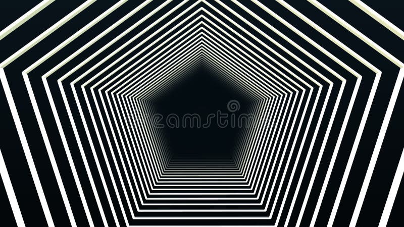 Abstract Animation of 3D Pentagonal Tunnel Stock Video - Video of ...
