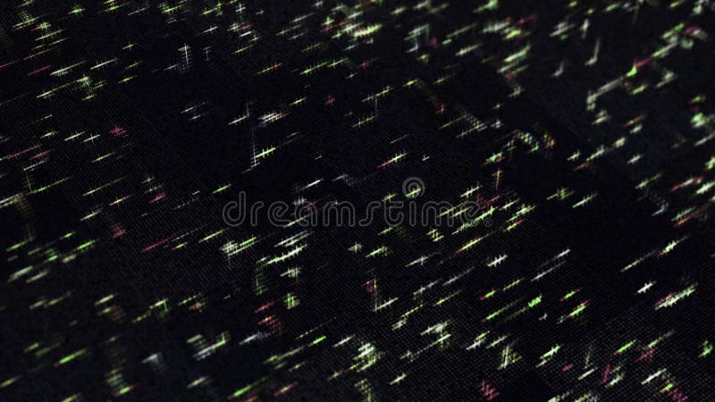 Abstract Animation of Digital Abstract Processes on the Dark Background ...