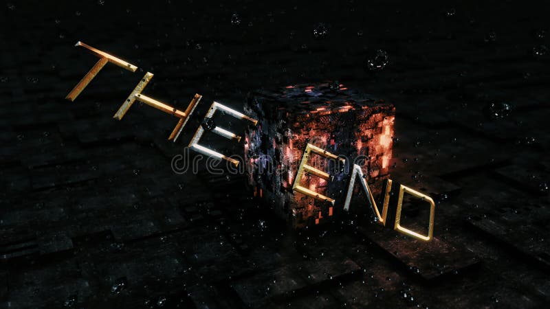 Abstract Animation of the End Glitch Text Effect Stock Footage - Video ...