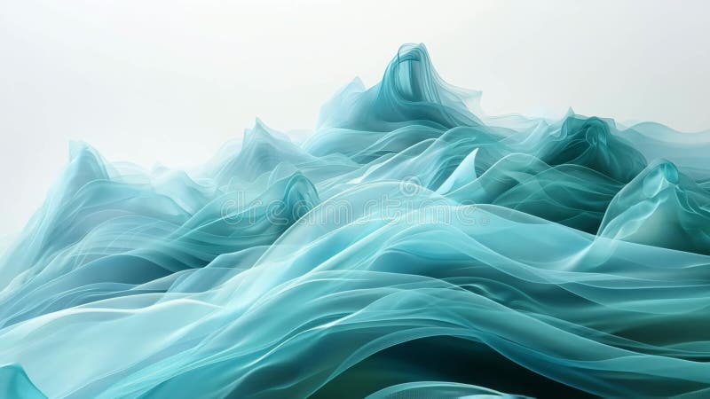 Abstract Blue Mountain Waves Flowing Seamless Loop Animation Stock ...