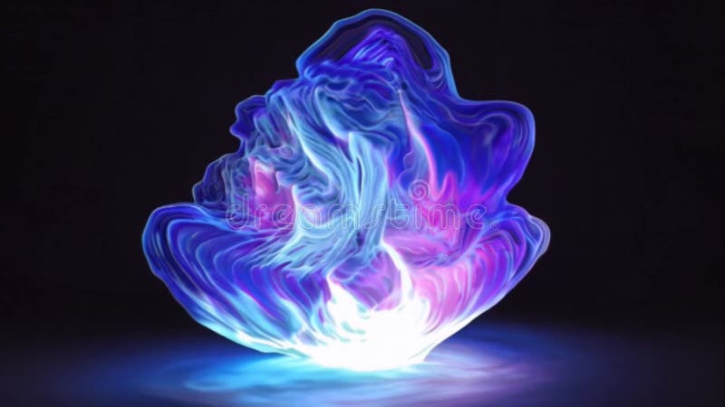 An Abstract Animation Featuring a Dynamic Changing Shape in Vivid ...