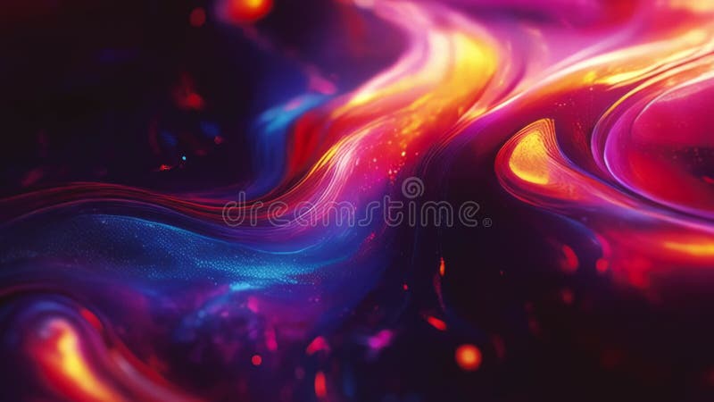 An Abstract Animation Featuring Smooth Waves and a Metallic Shine Stock ...
