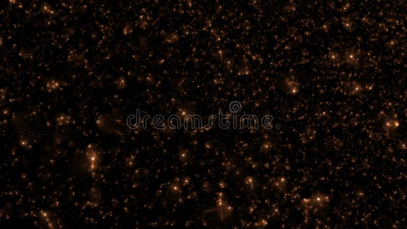 Abstract Animation Loop Gold Star Particles Flow Up on Black Background ...