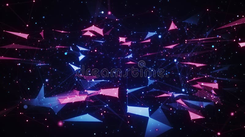 Abstract Animation Loop Of Plexus Structural Data Network Connection Of Information Plexus