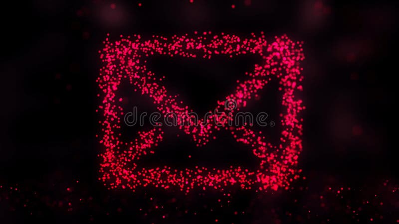 Abstract Animation of the Message Sign. Futuristic Formation of a ...