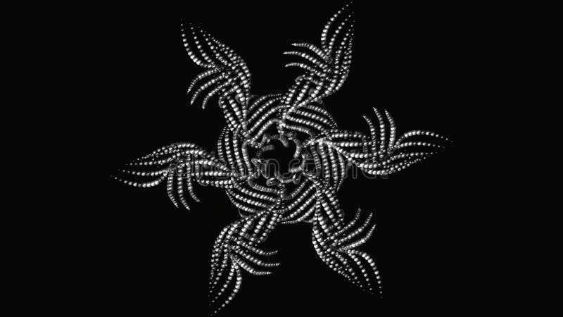 Abstract Animation of Monochrome Patterns of Small Beads Rotating and ...