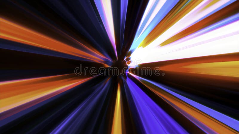 Abstract Animation of Moving Multicolored Rays. Motion. Spinning ...