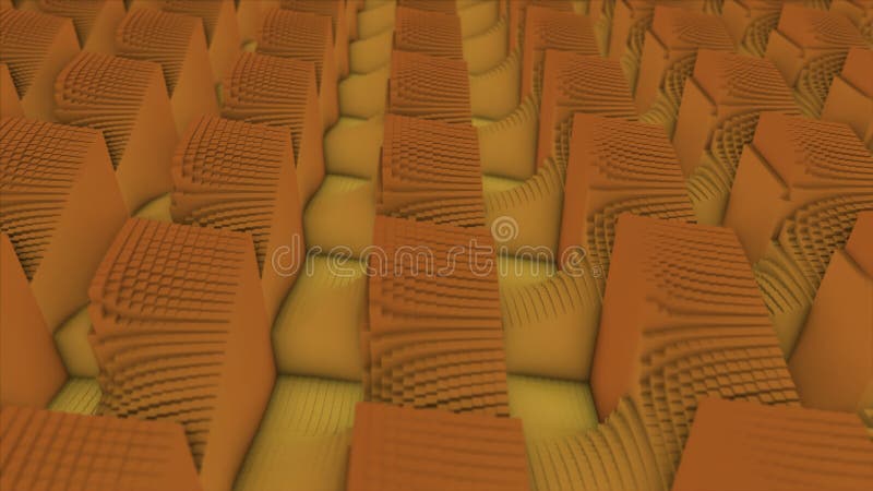 Abstract Animation Of Multicolored Cubic Surface In Motion Animation Geometric Animation Of