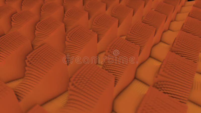 Abstract Animation of Multicolored Cubic Surface in Motion. Animation ...