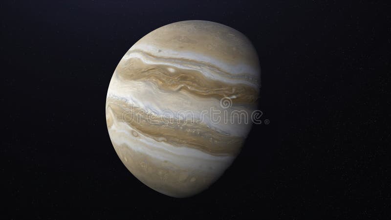 Abstract Animation of Planet Jupiter with Colorful Surface Rotating in ...