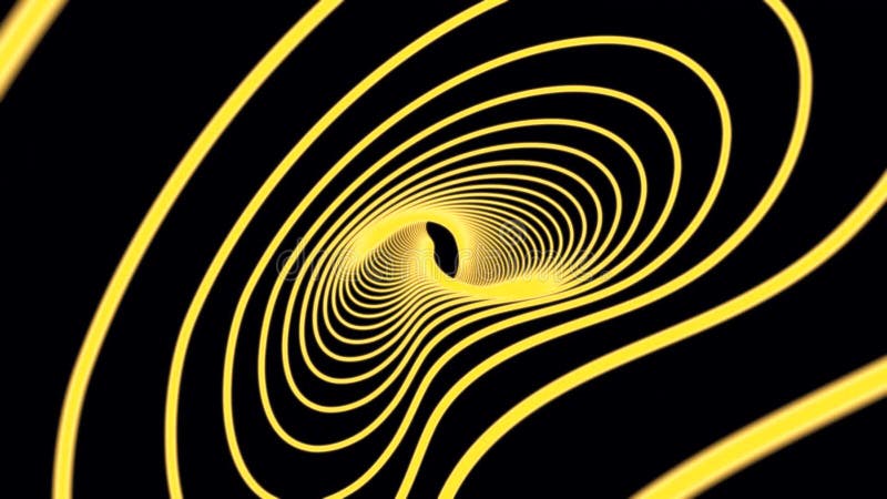 Abstract Animation with Rotating on a Black Background Computer ...
