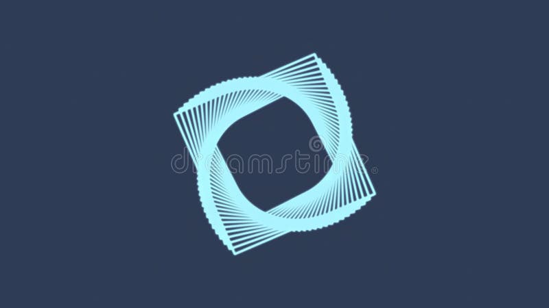 Abstract Animation with Rotating on a Blue Background Computer Renderer ...