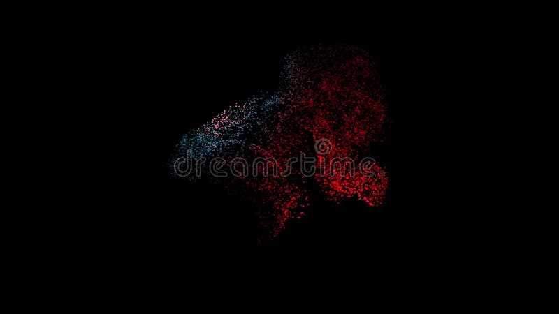 Abstract Animation of Rotating Sphere Decaying into Multicolored Moving ...