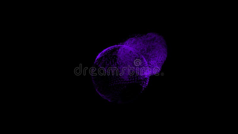 Abstract Animation of Rotating Sphere Decaying into Multicolored Moving ...