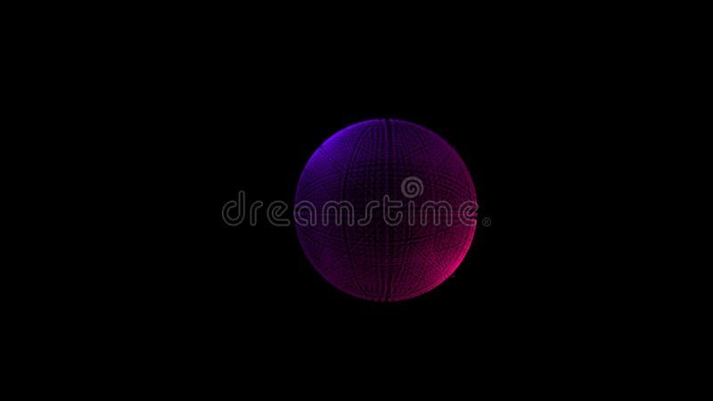 Abstract Animation of Rotating Sphere Decaying into Multicolored Moving ...