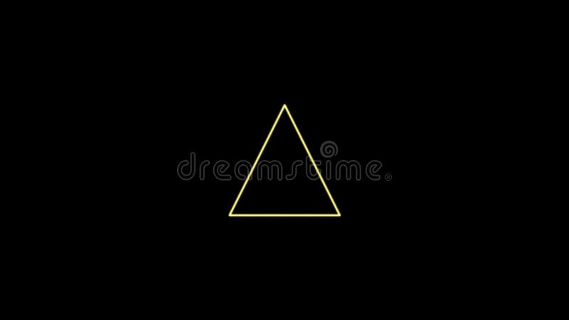 Abstract Animation With Rotating Triangles On A Black Background Computer Renderer Stock Image