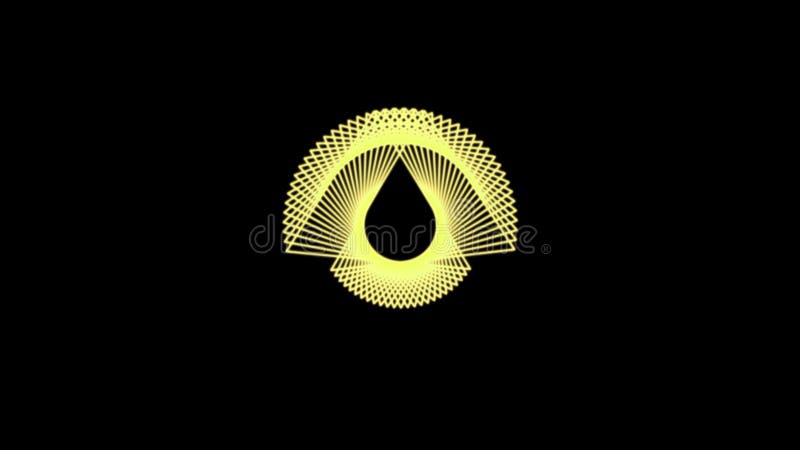 Abstract Animation With Rotating Triangles On A Black Background Computer Renderer Stock Image