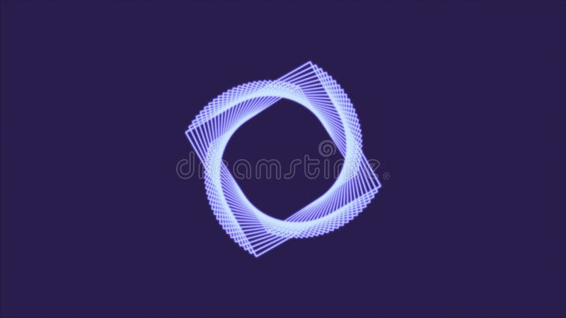 Abstract Animation With Rotating On A Violet Background Computer