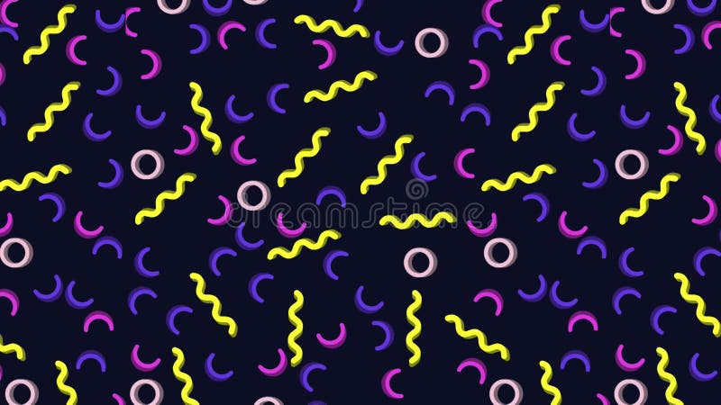 Abstract Animation Seamless Background with Squiggle Lines and ...